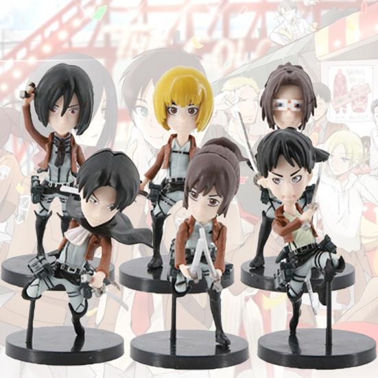 Buy 6Pcs/Set Collectable Action Model Anime Stand Posture Attack On ...