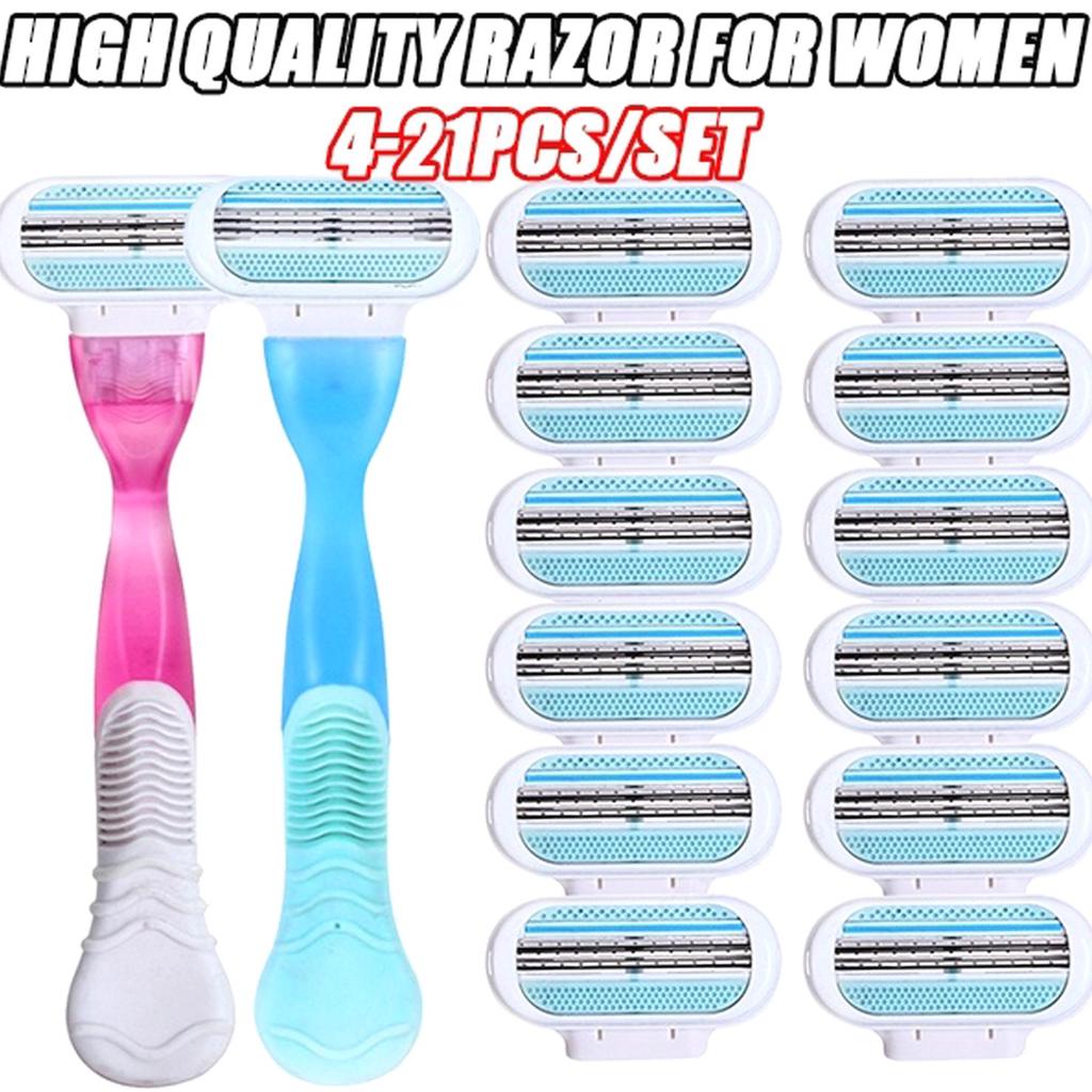 Buy Women Shaving Razor Shaving Hair Removal 5 Blades Shaver Trimmer ...
