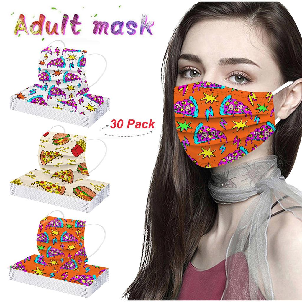 Buy Adult Disposable Anti-Pollution Protective Fabric Dirt Face Mask 30 ...