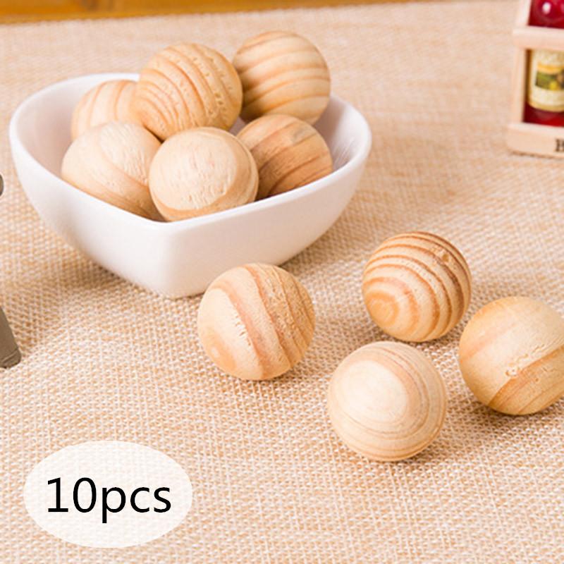 Buy 10PCS Smell Cedar Moth Insect Repellent Round Balls Durable Wood ...