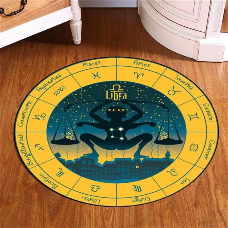 Cheap Home Decor Anti-Slip Round Area Rug Bedroom Chair Mat Roman Rug ...