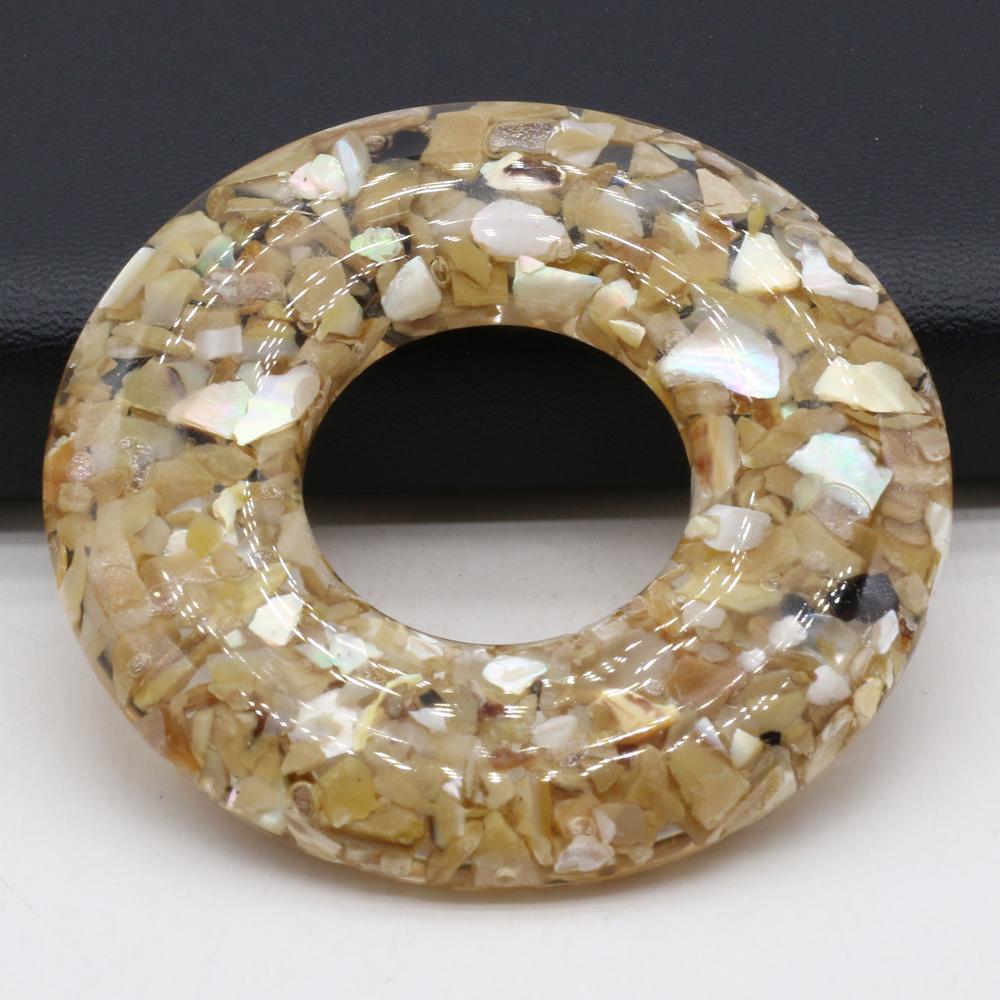 Natural Shell Pendant Vintage Style Necklace Fashion Jewelry Round ...