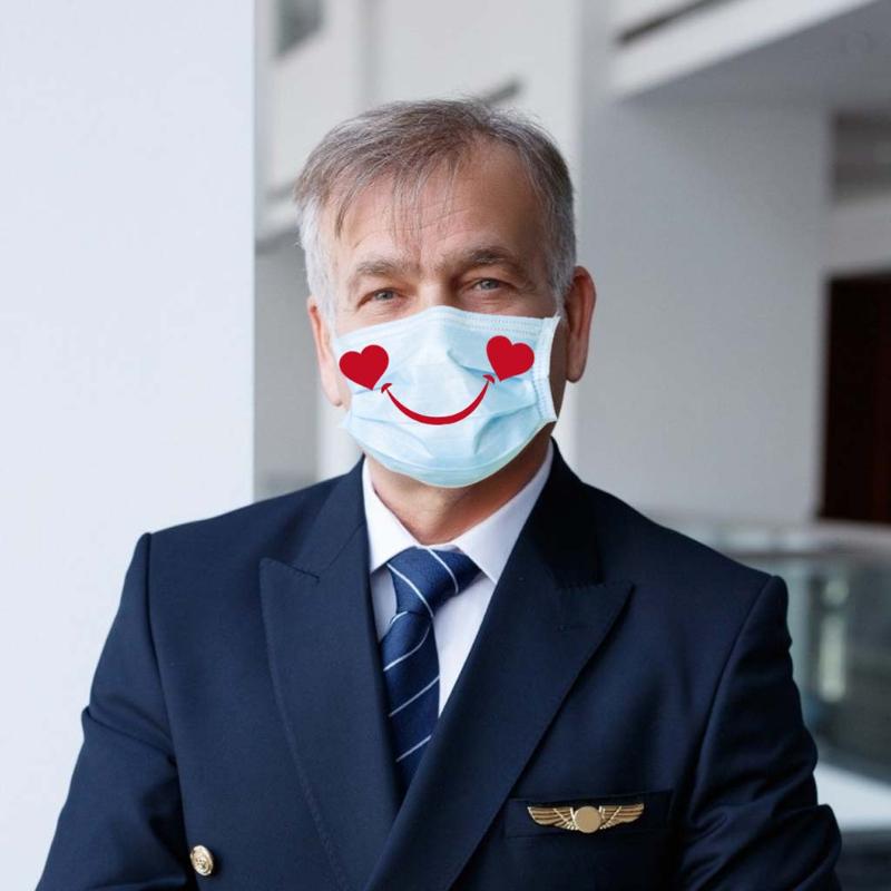 50 Pcs Cute Mouth Face Mask Stickers Smiling Service Lips Smile Decals ...