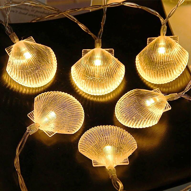 Buy Shell Strings Lighting Rope Girl Garland Fairy Lighting Strings ...