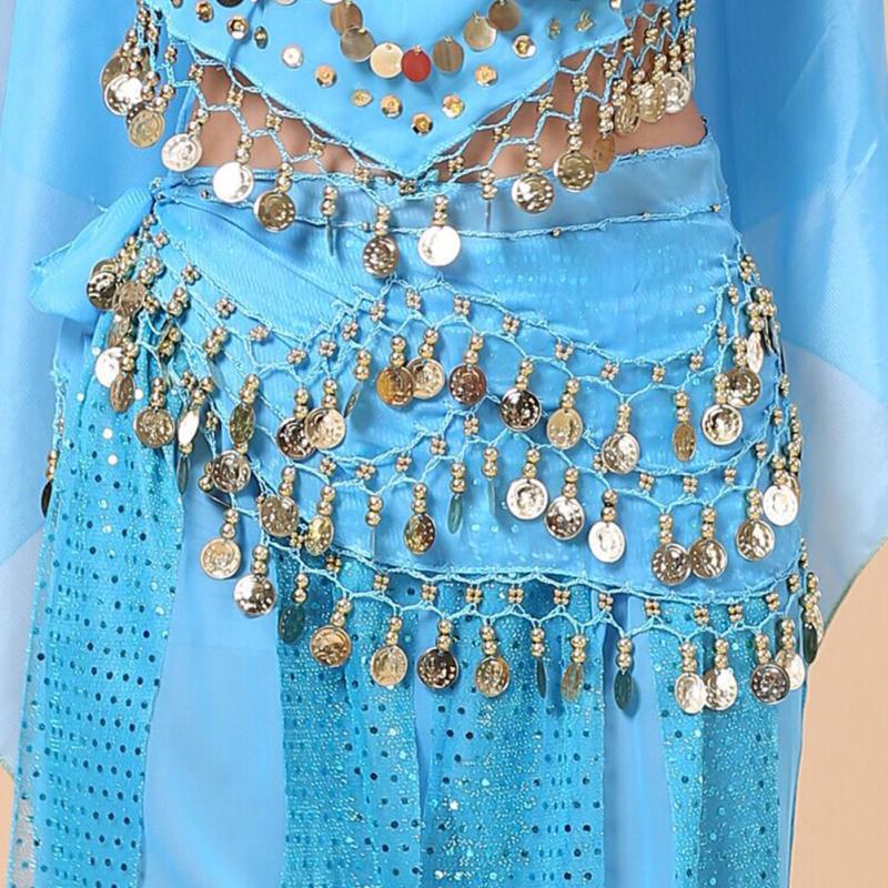 Buy 88 Coins Children Belly Dance Waist Chain Chiffon Delicate Indian ...