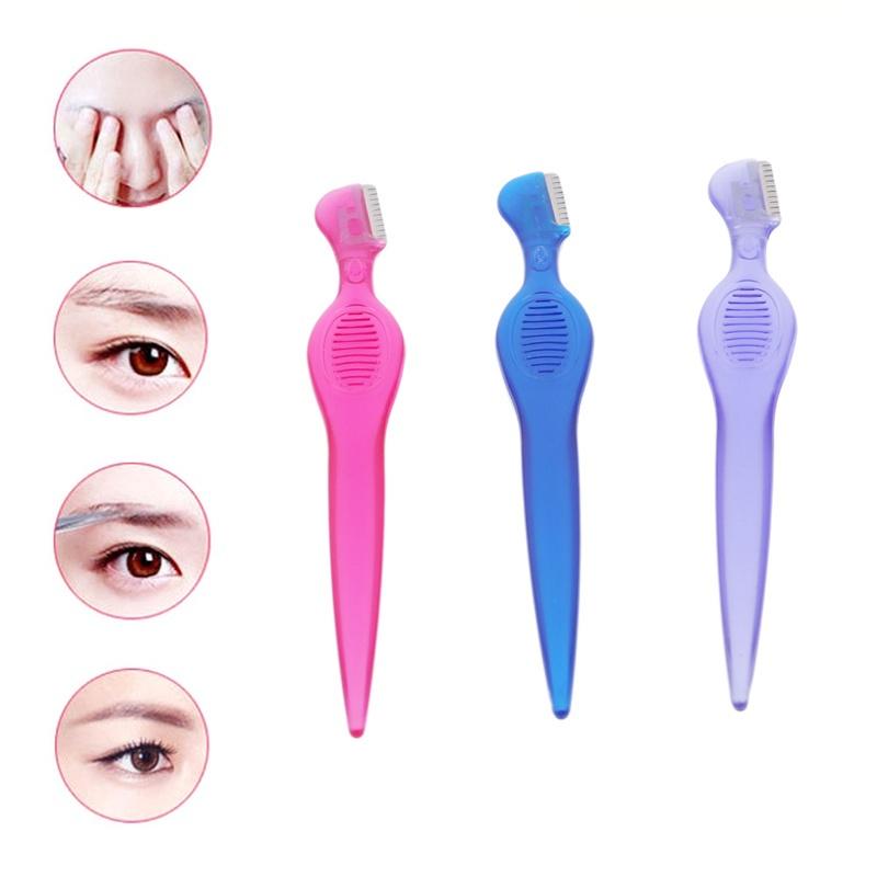 Buy Home Supplies Plastic Handle Eyebrow Shaping Knife Shaver Eyebrow ...