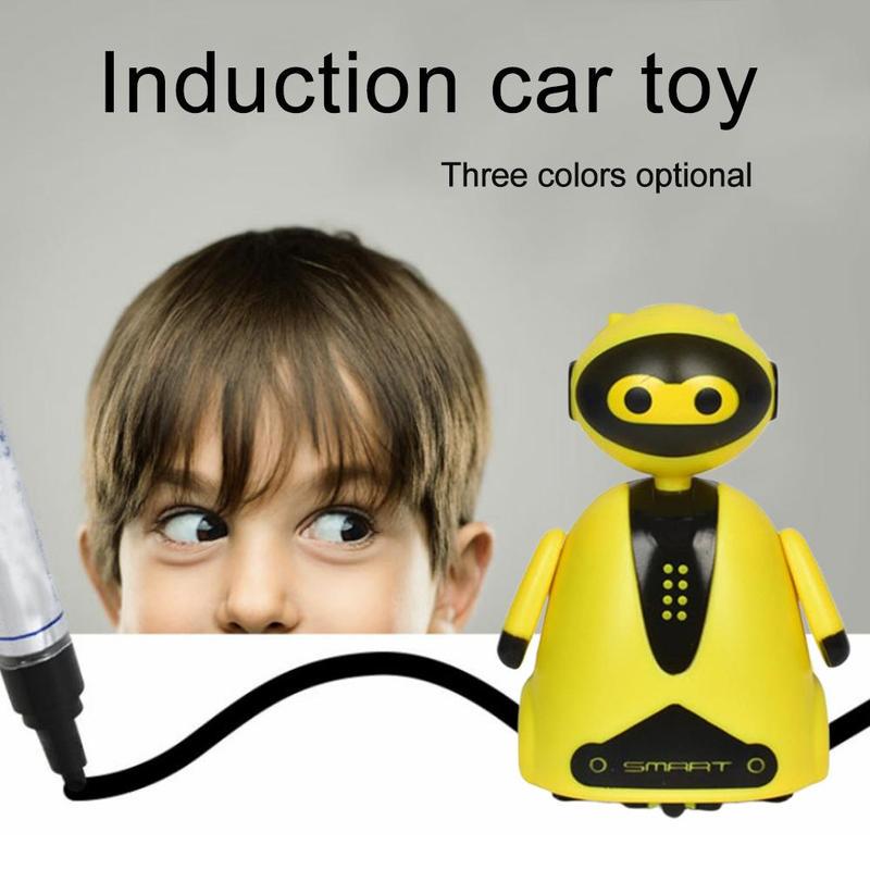 Buy Drawn Line Pet Toy Robot Pen Inductive Penguin Map Track Black Auto ...
