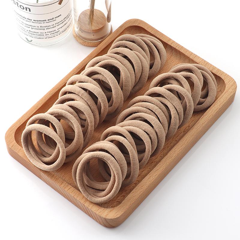 Buy 50pcs/set Girls Solid Color Big Rubber Band Gum Headwear Elastic ...