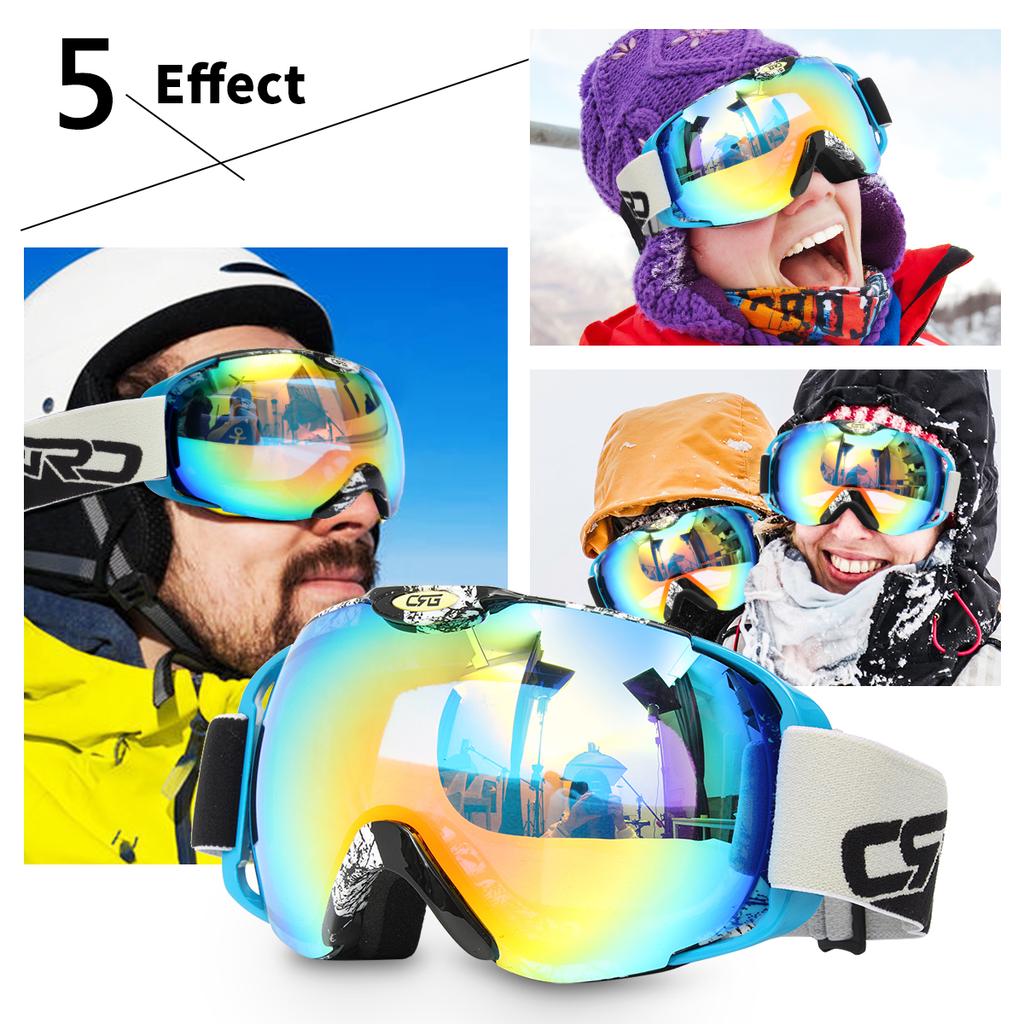 Buy Spherical Anti-fog UV Dual Lens Snowboard Snowmobile Ski Goggles ...