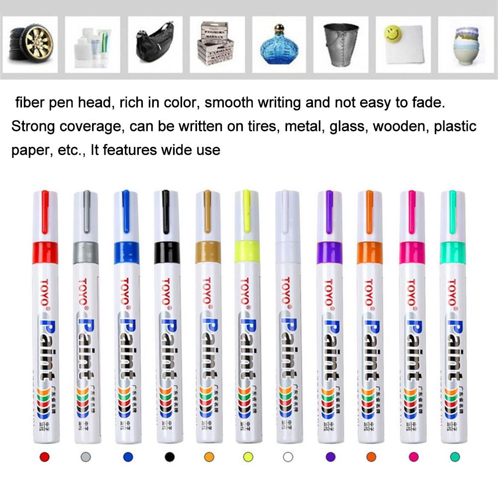 Buy Car Paint Marker Pens Auto Writer Tyre Doodle Pen for Metal Glass ...