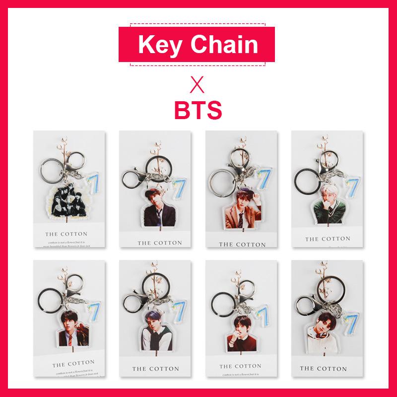 Buy Kpop BTS 7 Photo Key Chain JIN JIMIN V JUNG KOOK RM SUGA J-HOPE ...