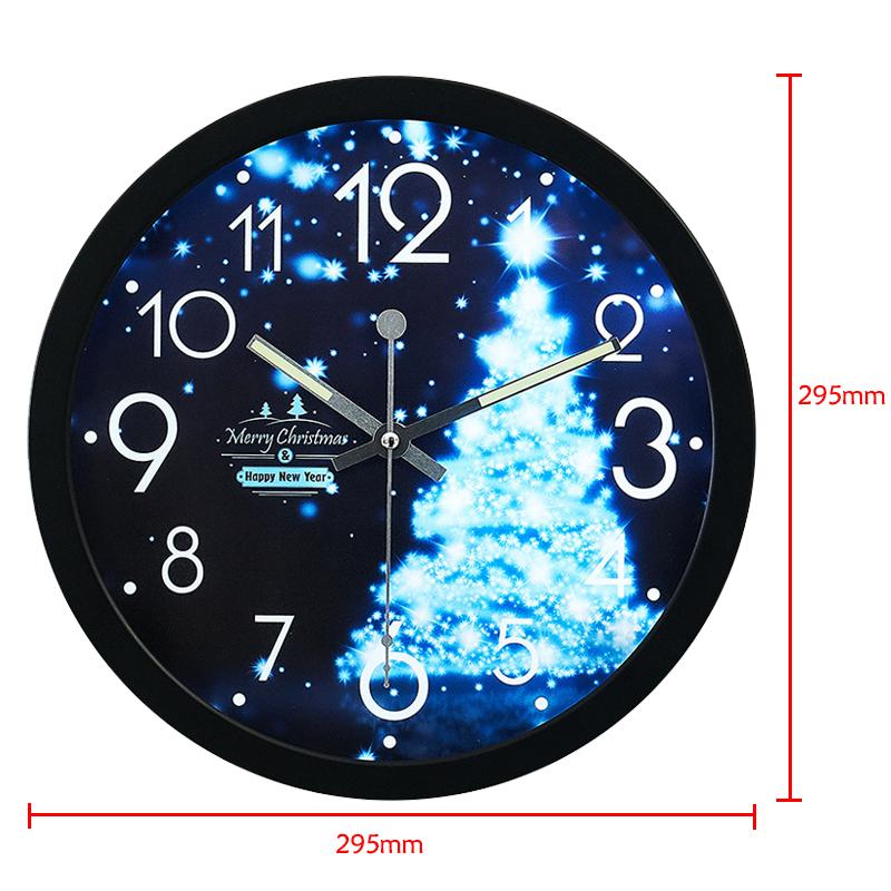 Buy LED Wall Clock Luminous Large Clocks Mute Electronic Night Light ...
