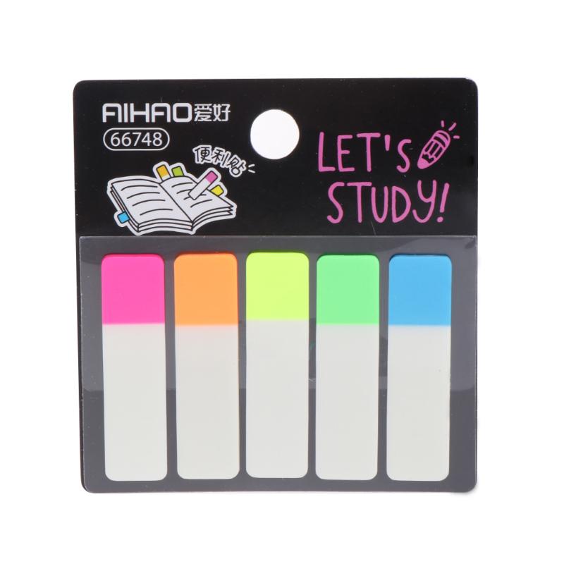 Buy Fluorescent Clear Sticker Memo Flags Post It Bookmark Index Pad Tab ...