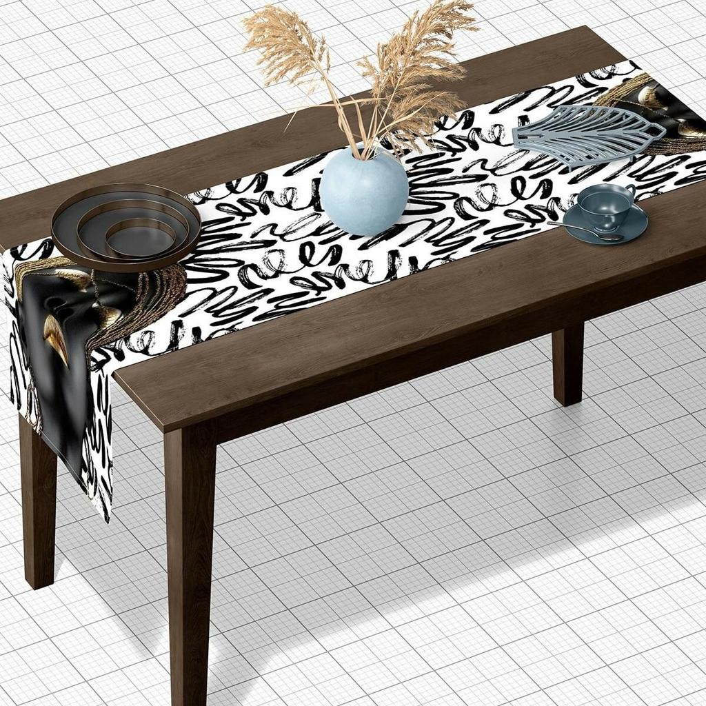 Buy Home Premium Decorative Digital Printed Table Top Runner Cover New ...