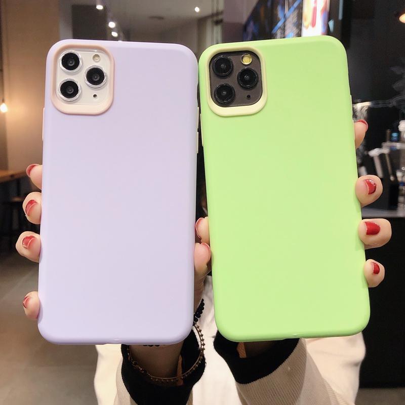 Solid color Matte Shockproof Soft Case Cover For iphone SE 2020 11 Pro MAX X XR XS 8 7 Plus ...
