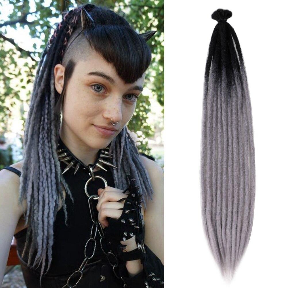 20Inch 100% El Yapımı Dreadlocks Reggae Saç Hip-Hop Tarzı Yumuşak sahte ...