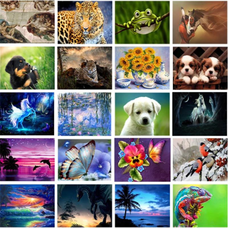 Buy 5d Diy Diamond Painting Animal Dog Cross Stitch Mosaic Diamond