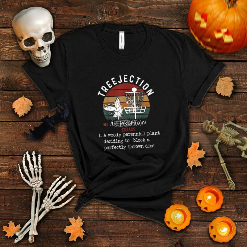 Buy Treejection Disc Golf Funny Frisbee Vintage Saying Quote Men ...