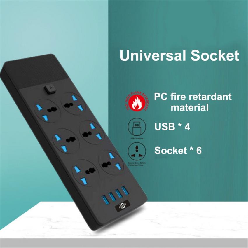 Cheap Universal Extension Plug Socket Power Strip with USB Ports 3/6 AC ...