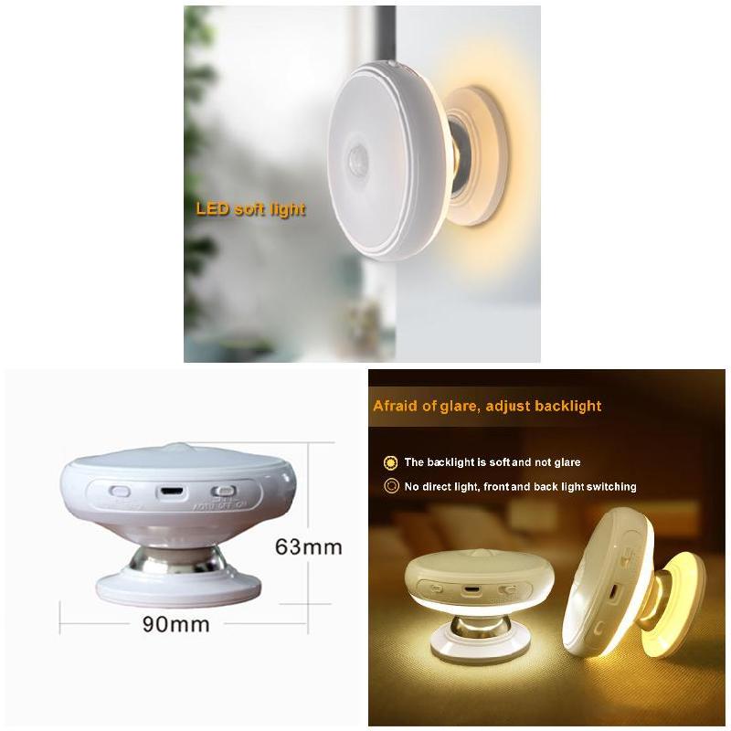 Buy Battery LED Sensor USB Motion Sensor Powered Lamp Night Light ...