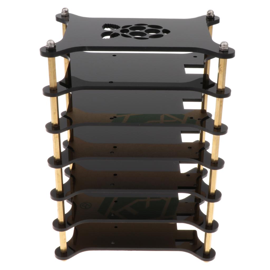 Black Acrylic Shell Protective Case for Raspberry Pi 3b+/3b/2b/2b+ 6 Layer uygun fiyatlı satın ...