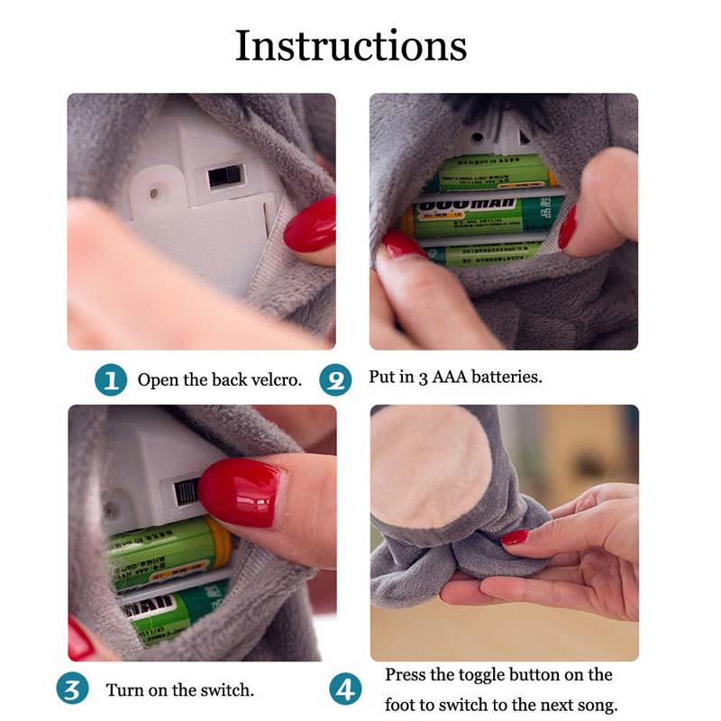 Buy Electronic Talking Donkey Cows Plush Toy Cute Speak Music and Walk ...