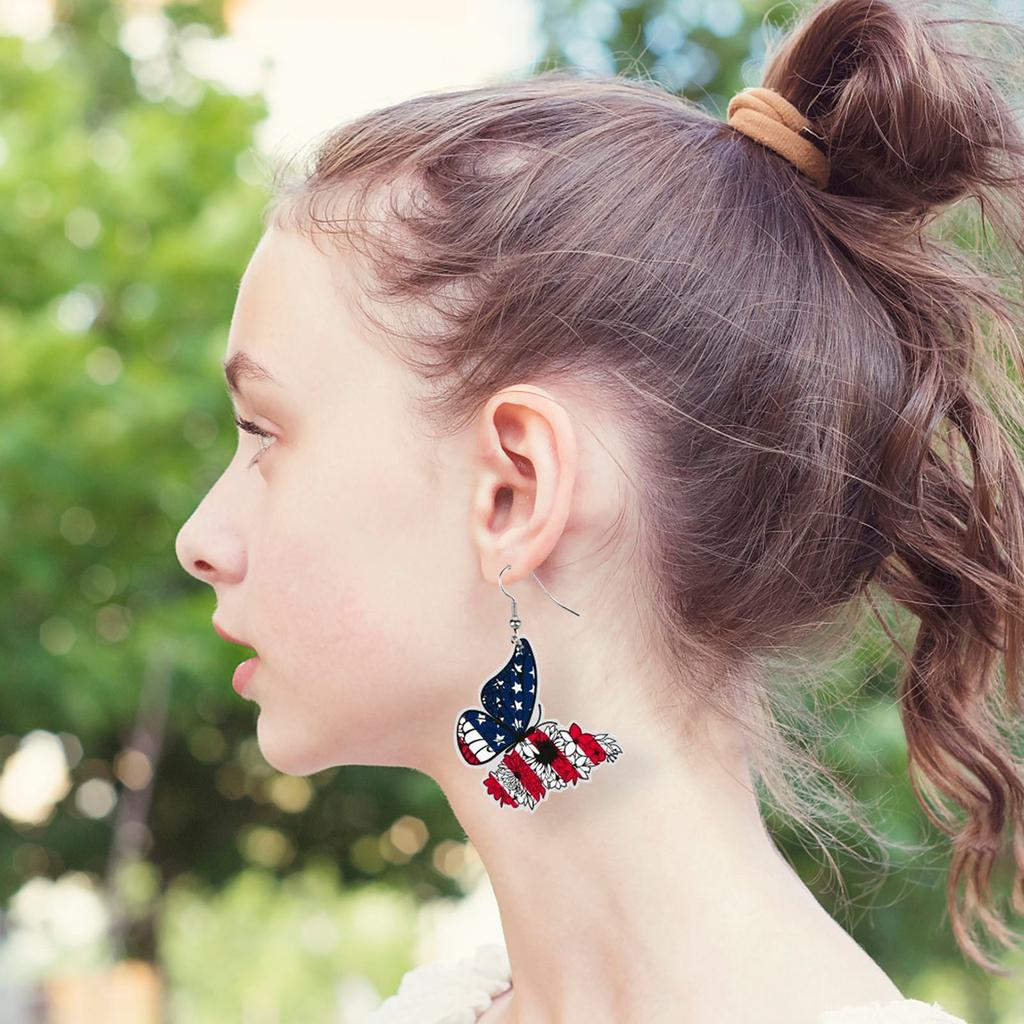 Kaufe Independence Day Flag Earrings Faux Acrylic Patriotic Dangle ...