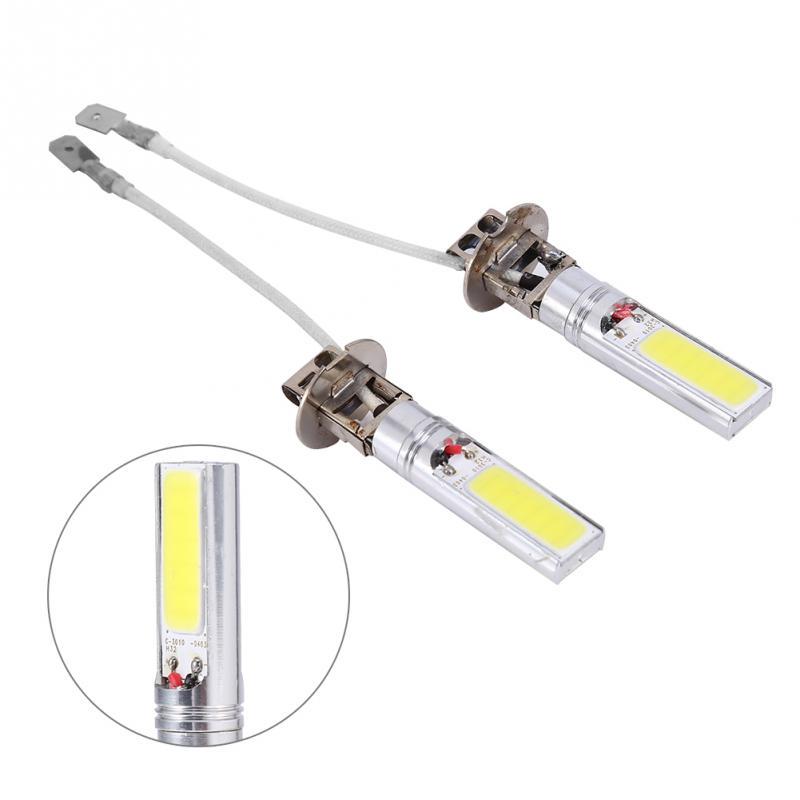 Buy 2Pcs H3 COB LED Bright Xenon White 6000K Car Auto Fog Light Lamp ...