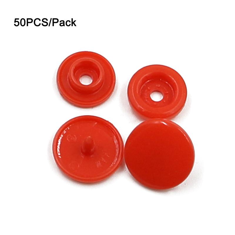 Buy 50pcs Combined Plastic Buttons 12MM Round Plastic Snaps Button ...