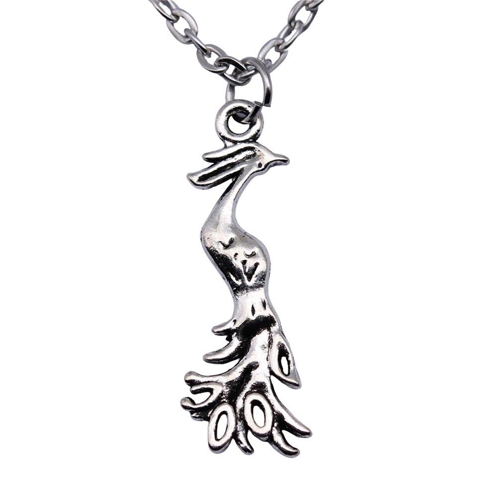 1 piece Peacock Phoenix Charms Necklaces Antique Silver Color Zinc ...