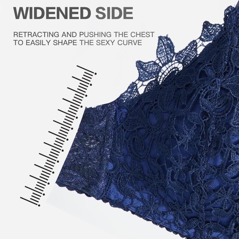 Cheap Women's Front Cross Strap Embroidered Bras Seamless Push Up ...