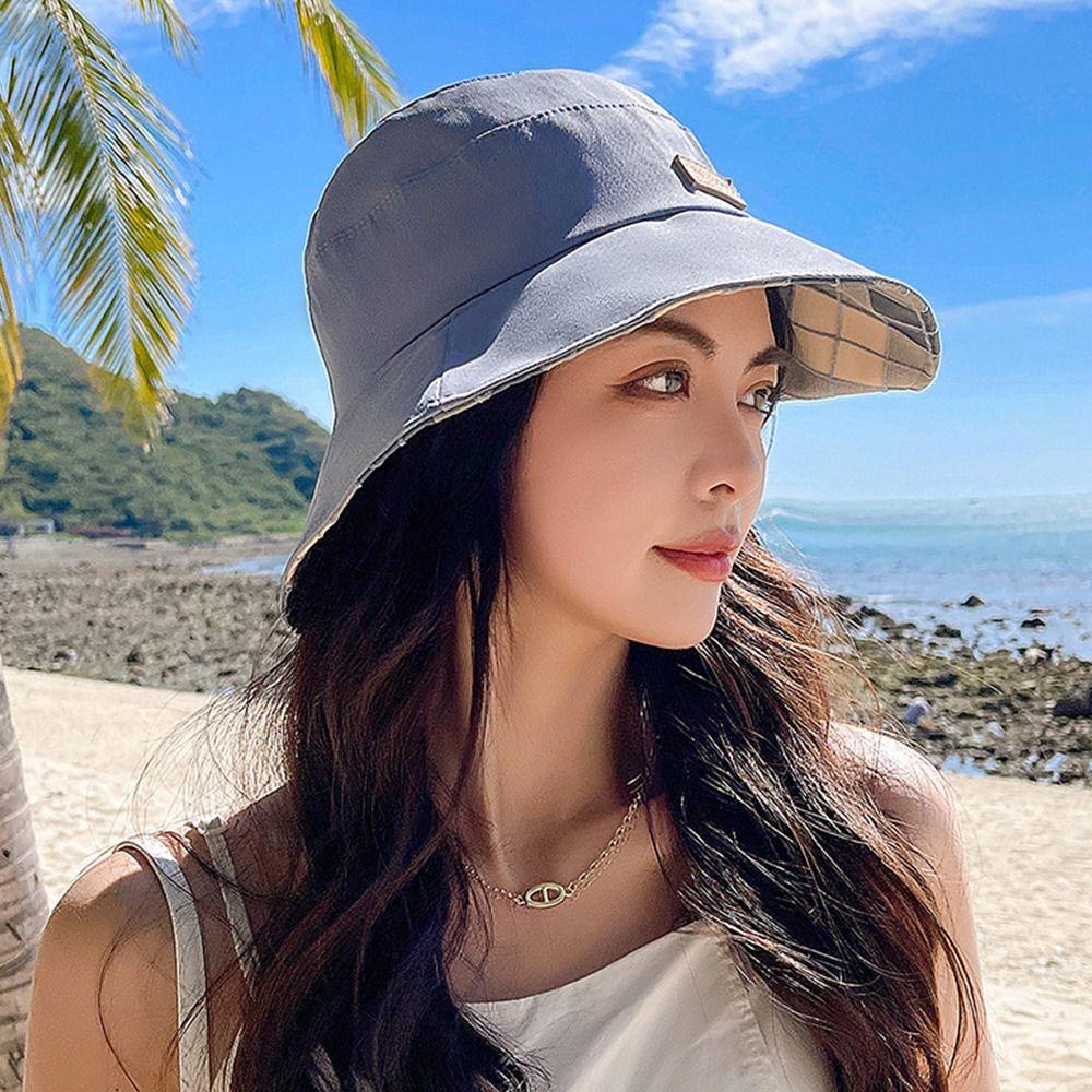 Kaufe Women Sport Outdoor Side Fold Bucket Hat Summer Sun Caps ...