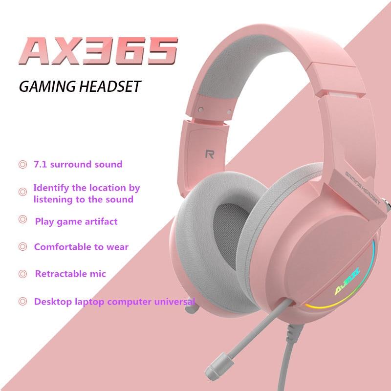 Buy 2020 new AX365 wired gaming headphone HD microphone 7.1 channel ...