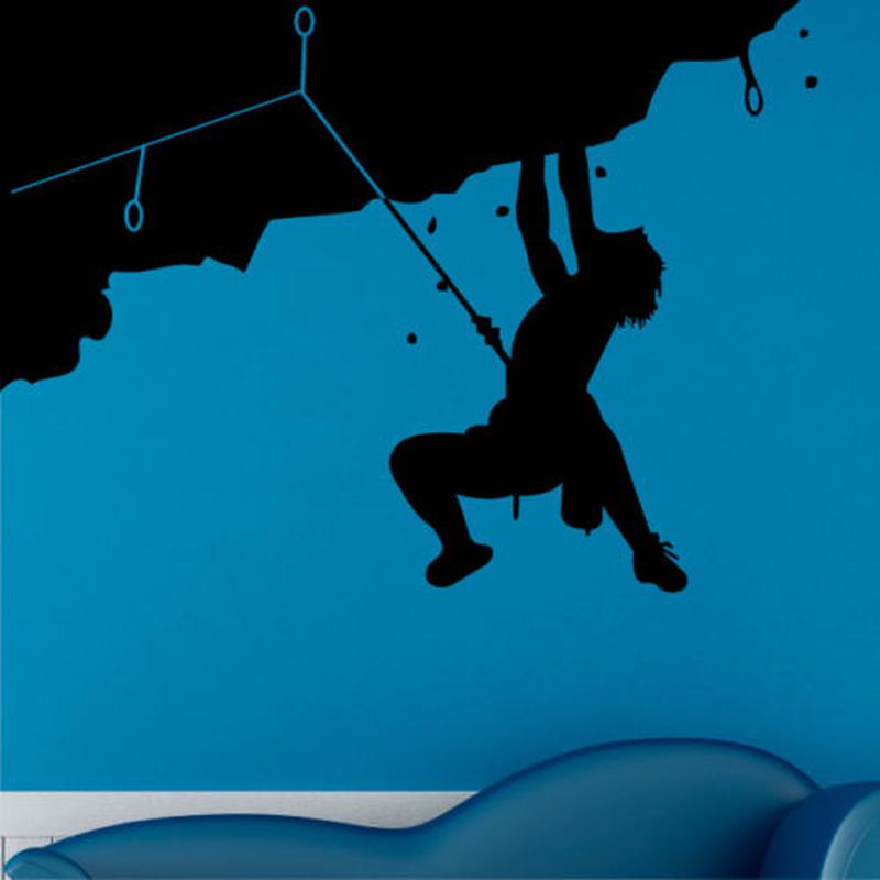 ROCK CLIMBING Wall Stickers Men Mountain Climber Sticker Art Vinyl ...