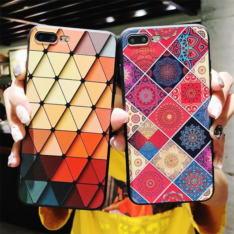 Buy Vintage Retro Geometry Phone Case Cover For Iphone X 6 6s 7 8 Plus ...