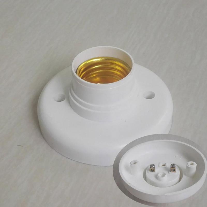 Buy New E27 BU Round Plastic Base Screw Light Bulb Lamp Socket Holder ...
