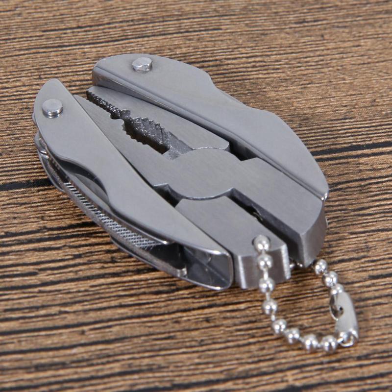 Buy Mini Folding Outdoor Multi-function Pliers Screwdriver Keychain ...