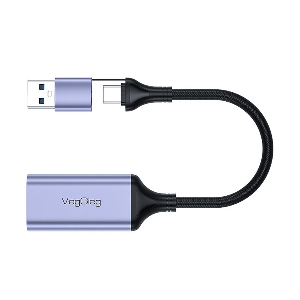 USB 3.0 Video Capture Card HDMI-compatible To USB/Type-C Aluminum Alloy ...