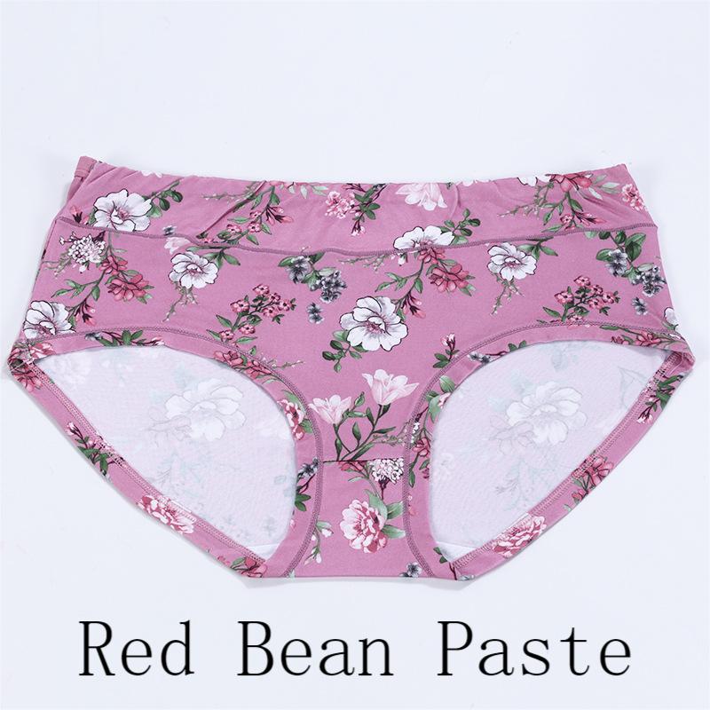 4XL-12XL Sexy Women's Mid Waist Panties High Elasticity Underwear Breathable Large Size Floral ...