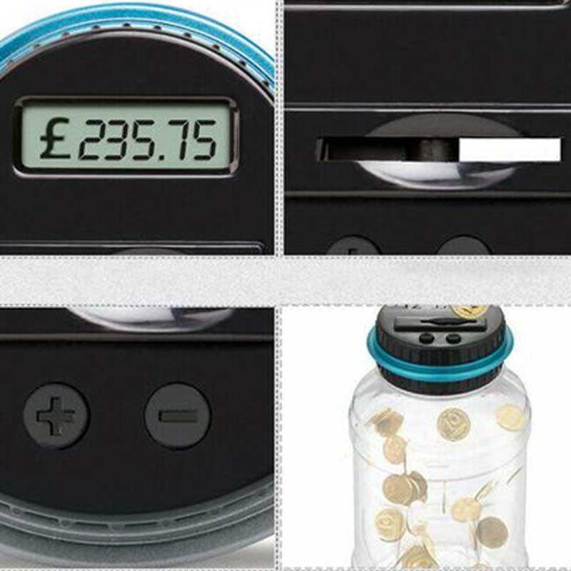 Cheap Large Capacity Electronic Piggy Bank Digital LCD Counting Coin ...