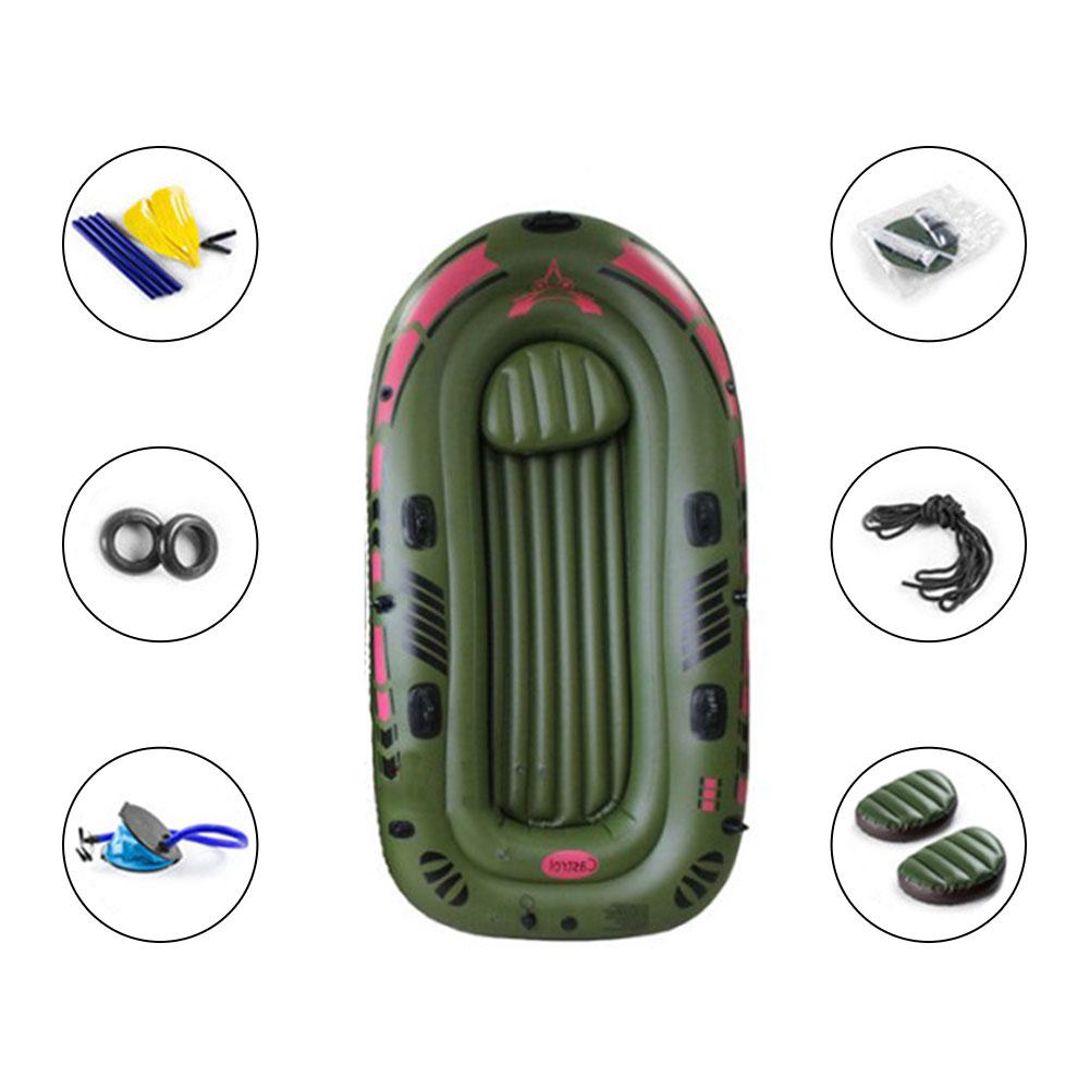 Inflatable Boat 1/2/3 Person Blow Up Raft Set with Oars and Foot Pump ...