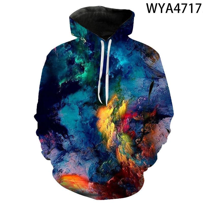 Cheap 3D Hoodies Galaxy Colorful Clouds Sweatshirt Men Women Children ...