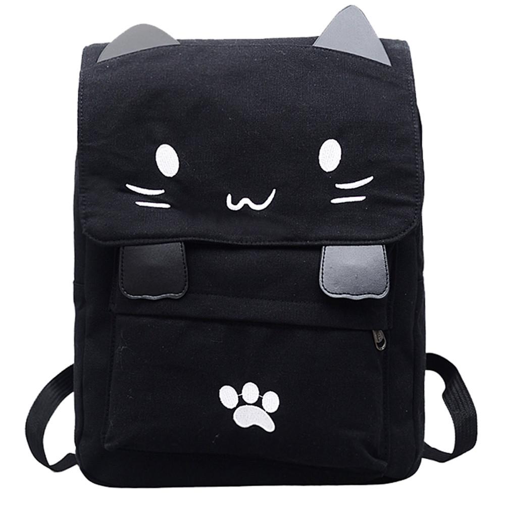 Buy Fashion Bags Women Cartoon Canvas Backpack Student Satchel Travel ...