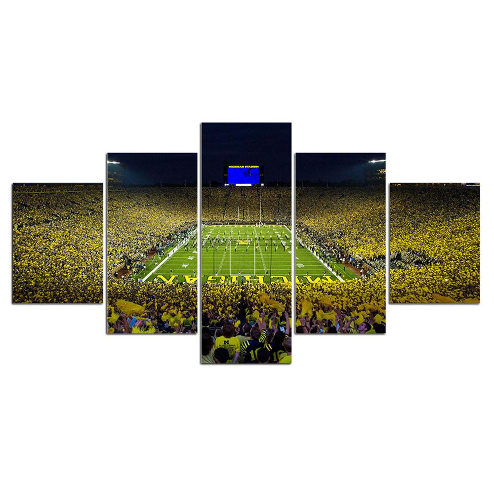 Cheap University Of Michigan Football Big House Stadium Picture 5 Pcs ...