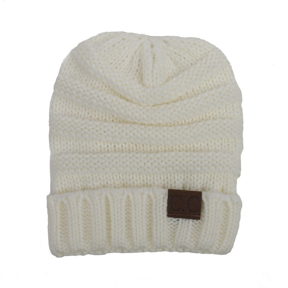 Buy CC Winter Hats & Caps Women Knitted Wool Cap Men Casual Unisex Hip ...