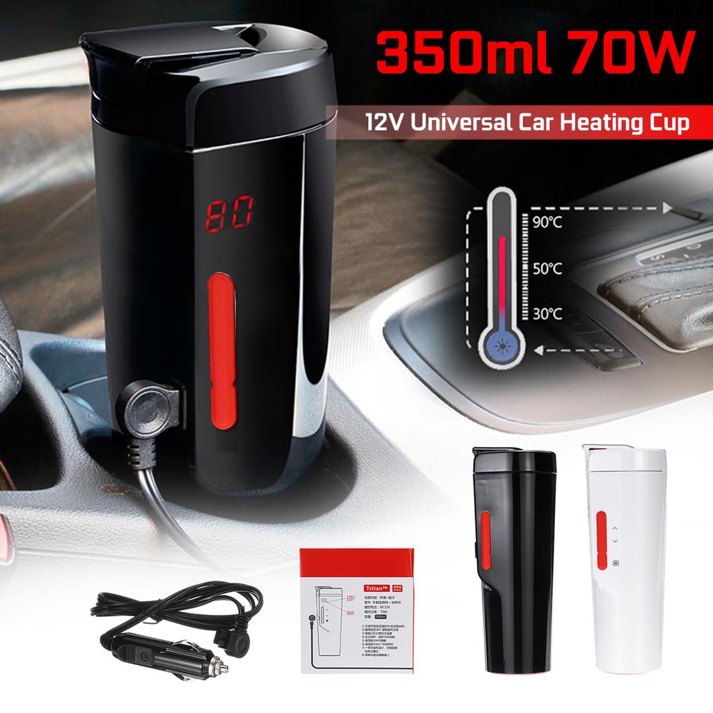 350ML Car Heating Cup Auto Water Heater Kettle Travel Coffee Tea Heated ...