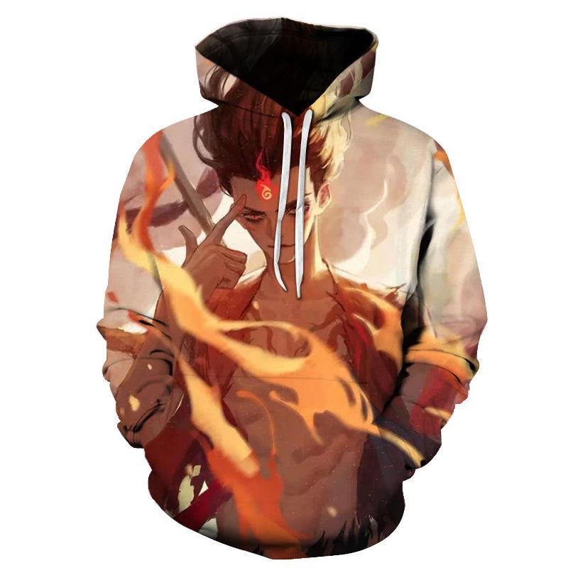 Buy 3D Printed Sweater Hooded Cartoon Anime Pattern Coat Plus Size ...
