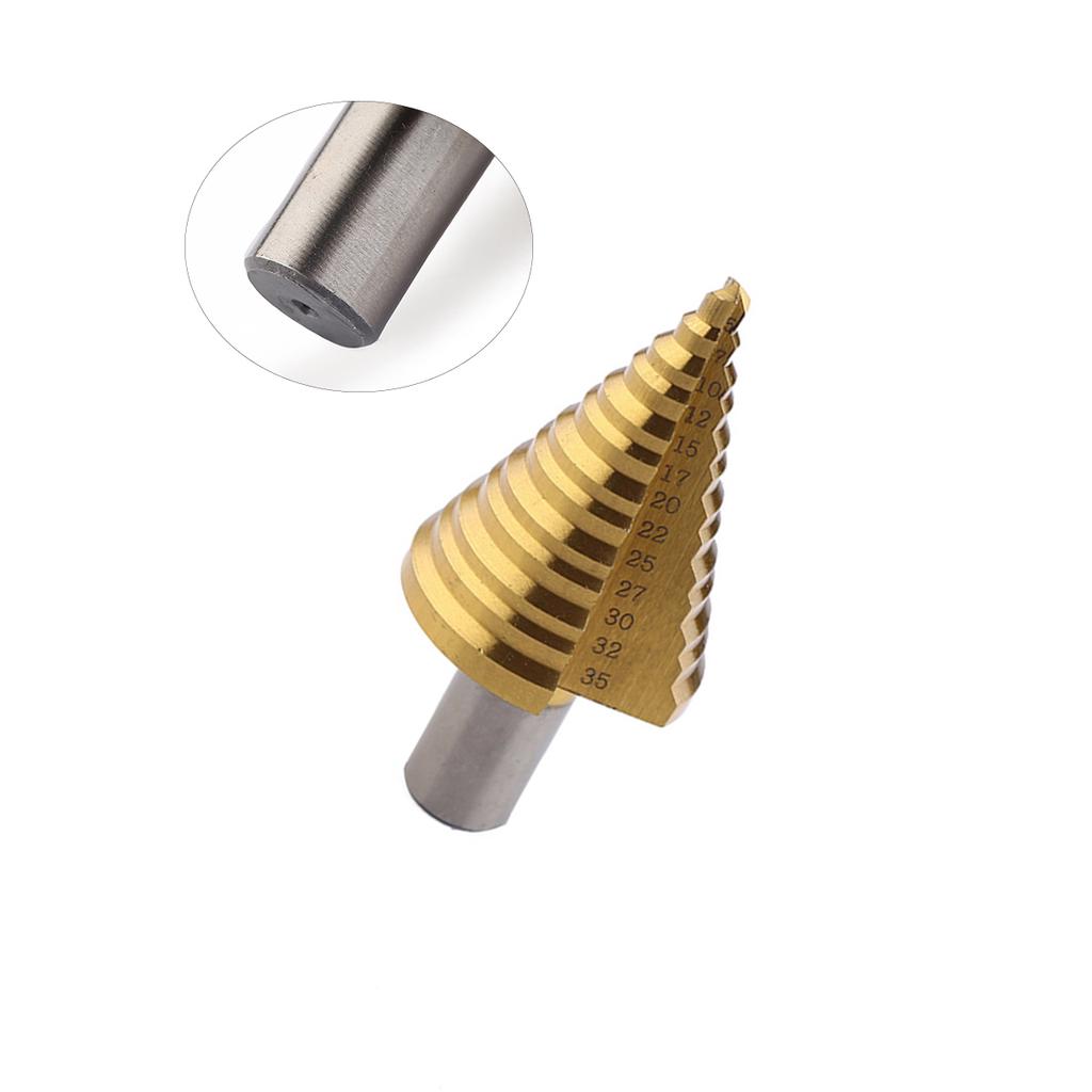 Buy High Speed Steel Hex Shank 5-35mm Total 13 Steps for Cutting Holes ...