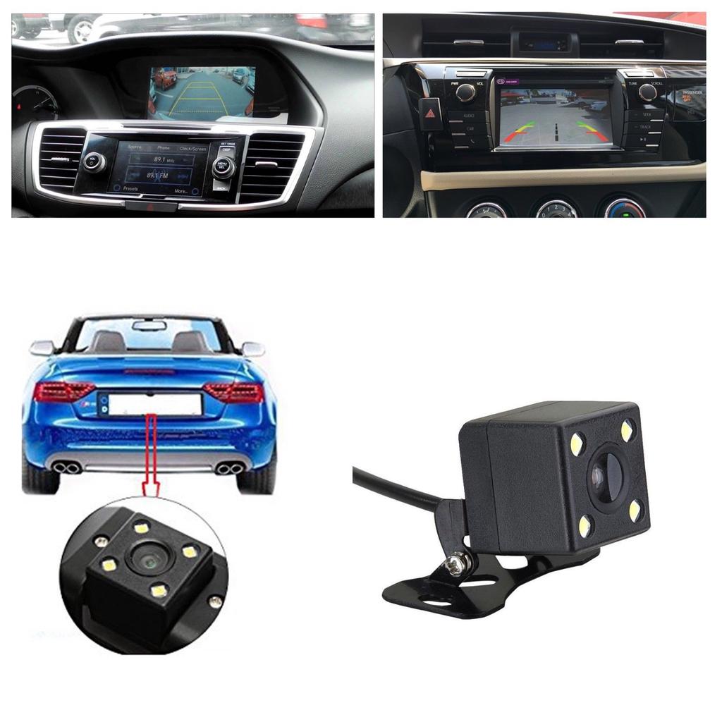 Buy Waterproof 4 LED Night Vision Car CCD Rear View Camera For Auto ...