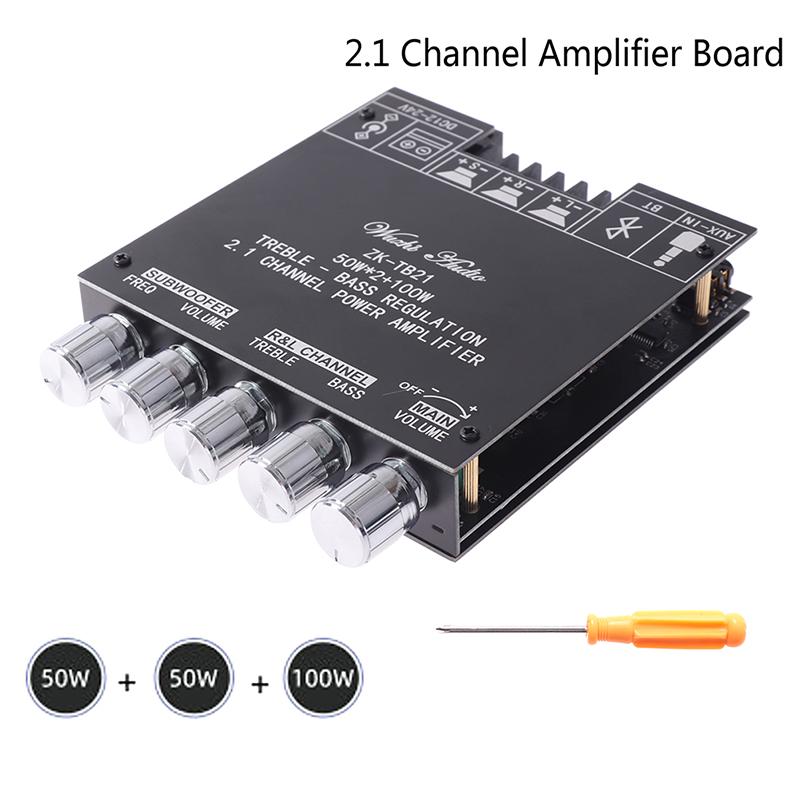 Buy 2*50W+100W Bluetooth 5.0 Stereo Hifi Amplifier Board Tpa3116 Audio ...